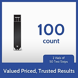 AgaMatrix Jazz Blood Glucose Test Strips, 100 Count Test Strips for Diabetes | Use with AgaMatrix Jazz Wireless 2 Blood Glucose Monitor Only