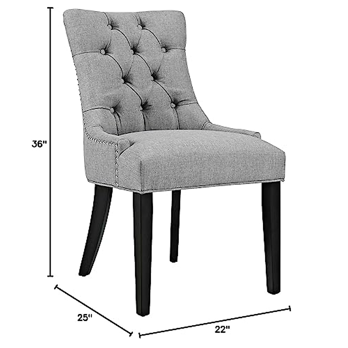 America Luxury - Chairs Modern Contemporary Urban Design Kitchen Room Dining Chair, Grey Gray, Fabric