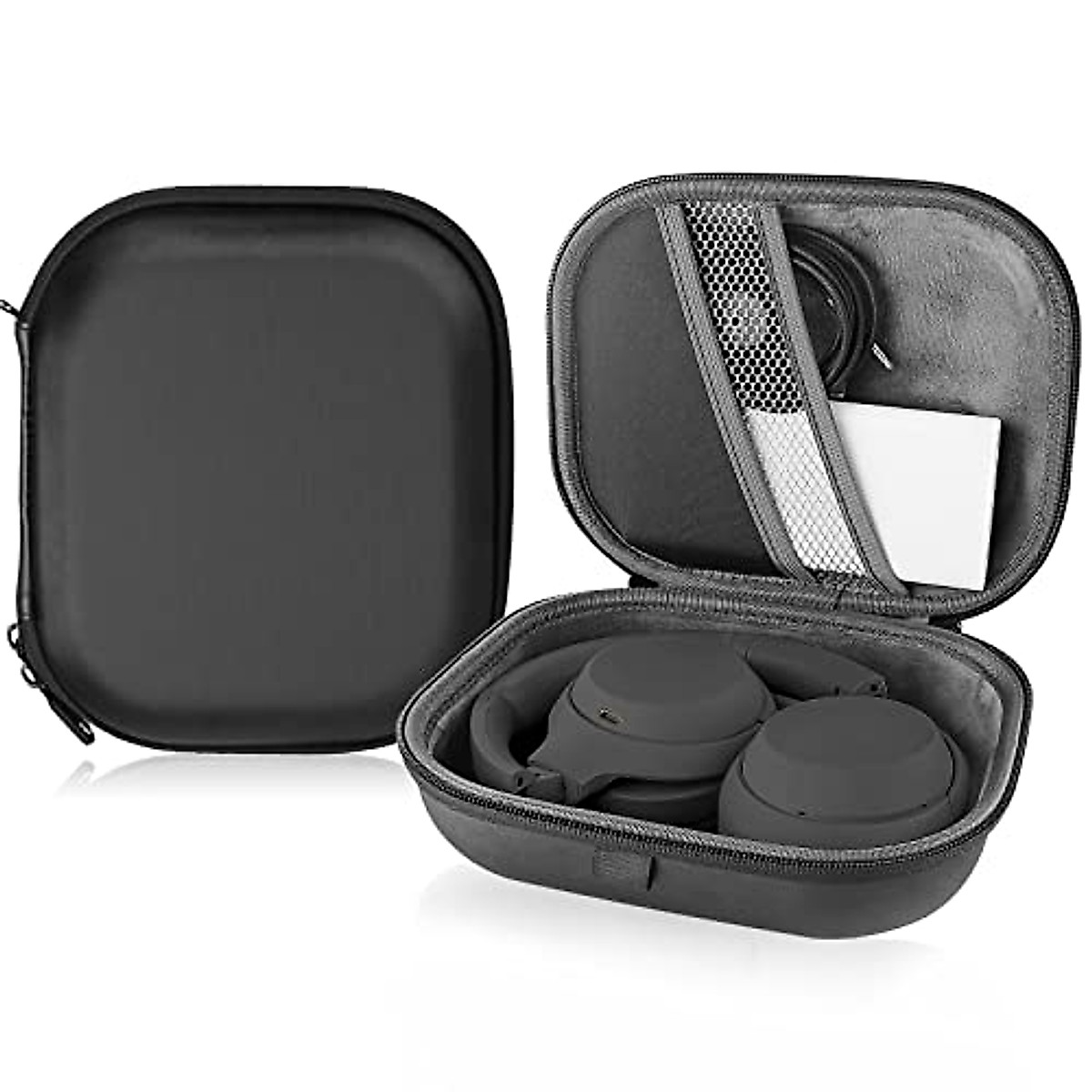 Linkidea Headphones Carrying Case Compatible with Bose QC35 Sony WH1000XM4, Sennheiser PXC550, JBL EVEREST750 Case, Replacement Protective Hard Shell Travel Bag with Cable, Charger Storage (Black)