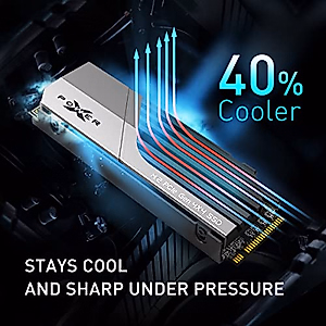 Silicon Power 4TB XS70 Nvme PCIe Gen4 M.2 2280 SSD R/W Up to 7,200/6,800 MB/s, DRAM Cache, with Built-in PS5 Heatsink, Compatible with Playstation 5 (SP04KGBP44XS7005)