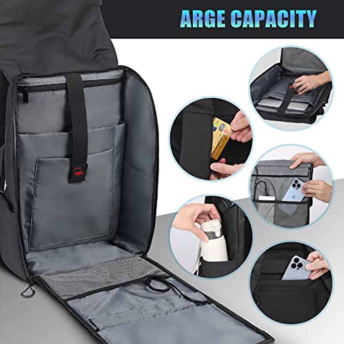 GIFR MOVERS LED Display Backpack with Programmable Screen 15.6" Laptop Bag, Waterproof, Men and WomenTravel Smart Fashion School Display Pixel Backpack