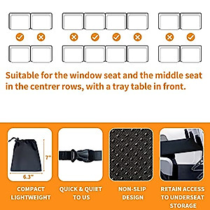 Airplane Footrest for Kids,Plane Foot Hammock Airplane Hammock for Toddler Airplane Seat Extender for Kids,Baby Travel Essentials for Flying,Airplane Foot Rest for Airplane Travel Essentials Kids