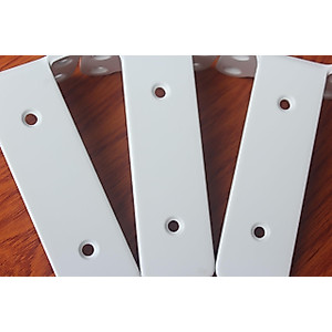 12 Pack - 5 inch White Hidden Invisible L Shelves Brackets, Floating Hidden Shelf Brackets Heavy Duty Shelf Brackets Industrial L Shelf Bracket (1/5 Inch Thicked) Iron Shelf Brackets