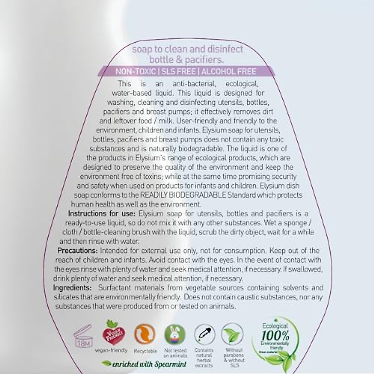 Premium Baby Dish Soap And Baby Bottle Cleaner Baby Bottle Soap Non - Toxic Ingredients Ecological Liquid Formula for Effective & Easy Cleaning Baby Travel Essentials 13.5 Fl Oz Pack Of 2