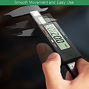 Digital Caliper, 0-6" Calipers Measuring Tool - Electronic Micrometer Caliper, Auto-Off Feature, Inch and Millimeter Conversion+ 1 Pack Tape Measure Measuring Tape for Household/DIY Measurement…