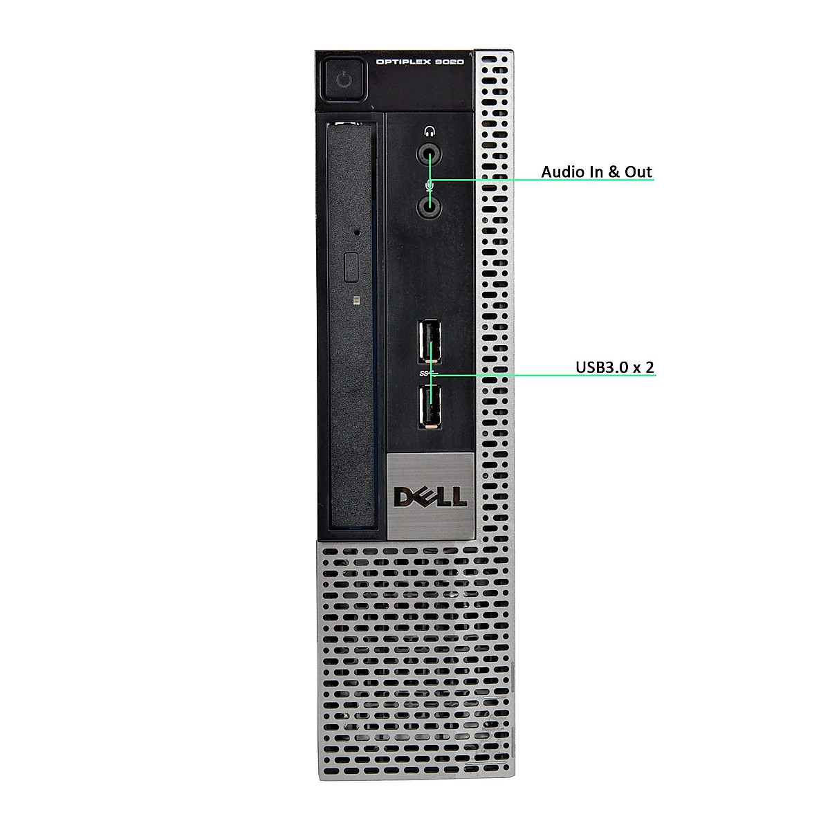 Dell Optiplex Ultra Small USFF Desktop Computer PC (Intel Core i5, 4 GB Ram, 128 GB SSD, WiFi, DVD-RW) 17in Dell Monitor Windows 10 (Renewed)