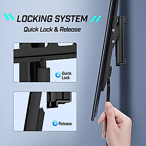 Greenstell TV Wall Mount with LED Lights, Tilt TV Mount for 37"-75" Flat/Curved TVs, Low Profile Wall Mount TV Bracket Fit 16"-24" Stud, Max VESA 600x400mm, Holds up to 132lbs