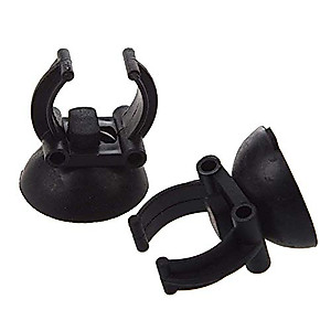 2 PCS Suction Cup Fish Tank Aquarium Heater Rubber Clip Airline Tubing Glass Holder Black Pet Supplies Cost- Effective Fashion in Practical