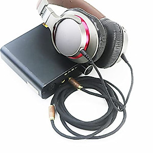 NewFantasia 2.5mm Trrs Balanced Male 6N OCC Copper Silver Plated Cord 2.5mm Balanced Cable Compatible with Audio-Technica ATH-MSR7b ATH-SR9 ATH-ESW990H ATH-AP2000Ti Headphone Walnut Wood Shell