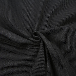 Grunge Clothes for Women Y2K Tops Long Sleeve Fairy Grunge Aesthetic Shirts Teen Girls Vintage Graphic Tees Fall (Solid Button Neck Black, L)