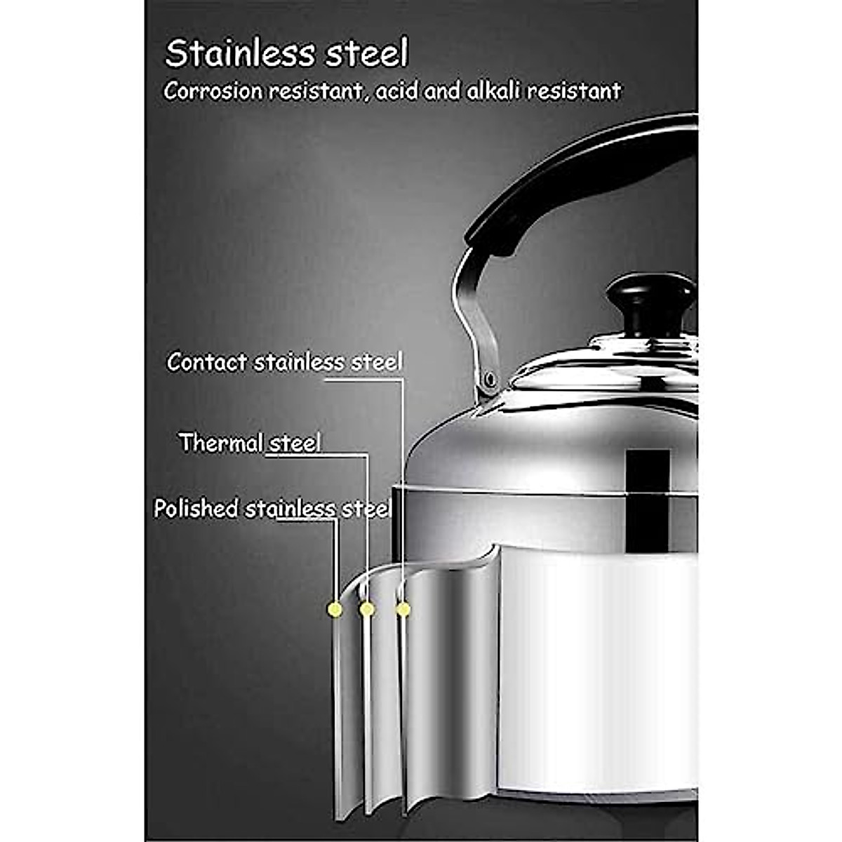 Tea Kettle Stovetop Whistling Tea Kettle Stainless Steel Whistling Tea Kettle Stovetop Tea Pots For Stove Top Tea Kettle Teapot Stove Top Kettle Tea Kettle for Stove Top