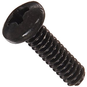 Small Parts 0406MPPBZ Steel Pan Head Machine Screw, Black Zinc Plated, Meets ASME B18.6.3, #1 Phillips Drive, #4-40 Thread Size, 3/8" Length, Fully Threaded, Import (Pack of 100)