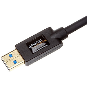 Amazon Basics USB-A 3.0 Extension Cable, 4.8Gbps High-Speed, Male to Female Gold-Plated Connectors, 3.3 Foot, Black