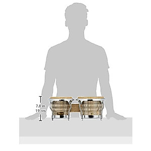 Latin Percussion LP Galaxy Giovanni Series Bongos - Natural/Chrome Natural 8.625-inch