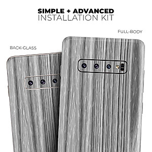 DesignSkinz Textured Gray Dyed Surface Protective Vinyl Decal Wrap Skin Cover Compatible with The Samsung Galaxy S20 (Screen Trim & Back Glass Skin)