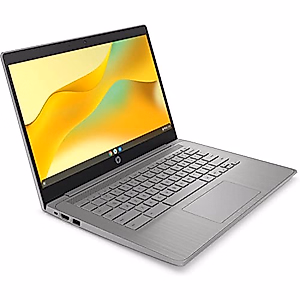 HP Chromebook 14a-ne0013dx 14-inch HD Laptop Intel Celeron N4120 4GB RAM 64GB eMMC, Chrome OS, Gray (Renewed)