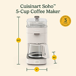 CUISINART Soho™ 5-Cup Coffee Maker, Truffle, DCC-5TR