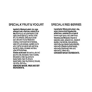 Kellogg’s Special K Breakfast Cereal, Family Breakfast, Fiber Cereal, Family Size, Variety Pack (3 Boxes)