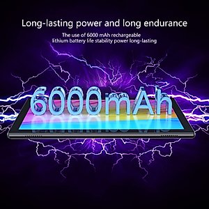 Tablet 64GB 10 Inch Tablet, Android Tablets, 6000mAh Battery Quad Core HD Touch Screen Tableta Computer, with WiFi BT Google Play Android Tabletas. Black.
