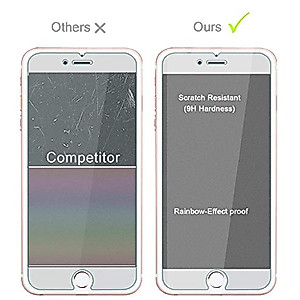 iPhone 7, iPhone 8 Screen Protector Glass, eTECH Collection Tempered Glass Screen Protector for Apple iPhone 8, iPhone 7 4.7 inch 2017 2016 – 3D Touch, Bubble Free, Case Friendly, HD Crystal Clear