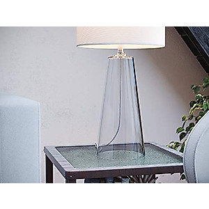 Kenroy Home 32062CL Boda Table Lamp with Clear Glass Finish, Rustic Style, 29.5" Height, 15" Width, 15" Depth