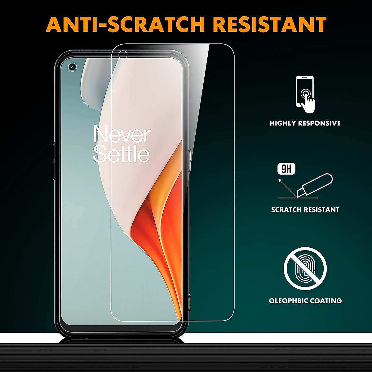 Dioxide Compatible for OnePlus Nord N100 Phone Case with Screen Protector, Soft TPU Silicone Case Shockproof Non-Slip Camera Protective Case Slim Cover for OnePlus Nord N100 Phone Case, Black