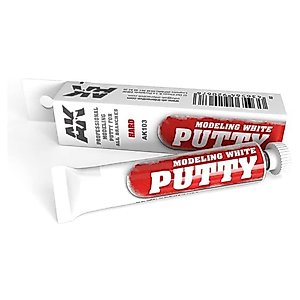 AK Interactive White Acrylic Modeling Hard Putty 20ml Tube