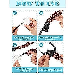 Tondiamo 6 Pieces Stethoscope Cover Scrunchie Elastic Fabric Stethoscope Covers Sleeve Compatible with Stethoscope 6 Styles Stethoscope Neck Wrap for Nurse Doctor