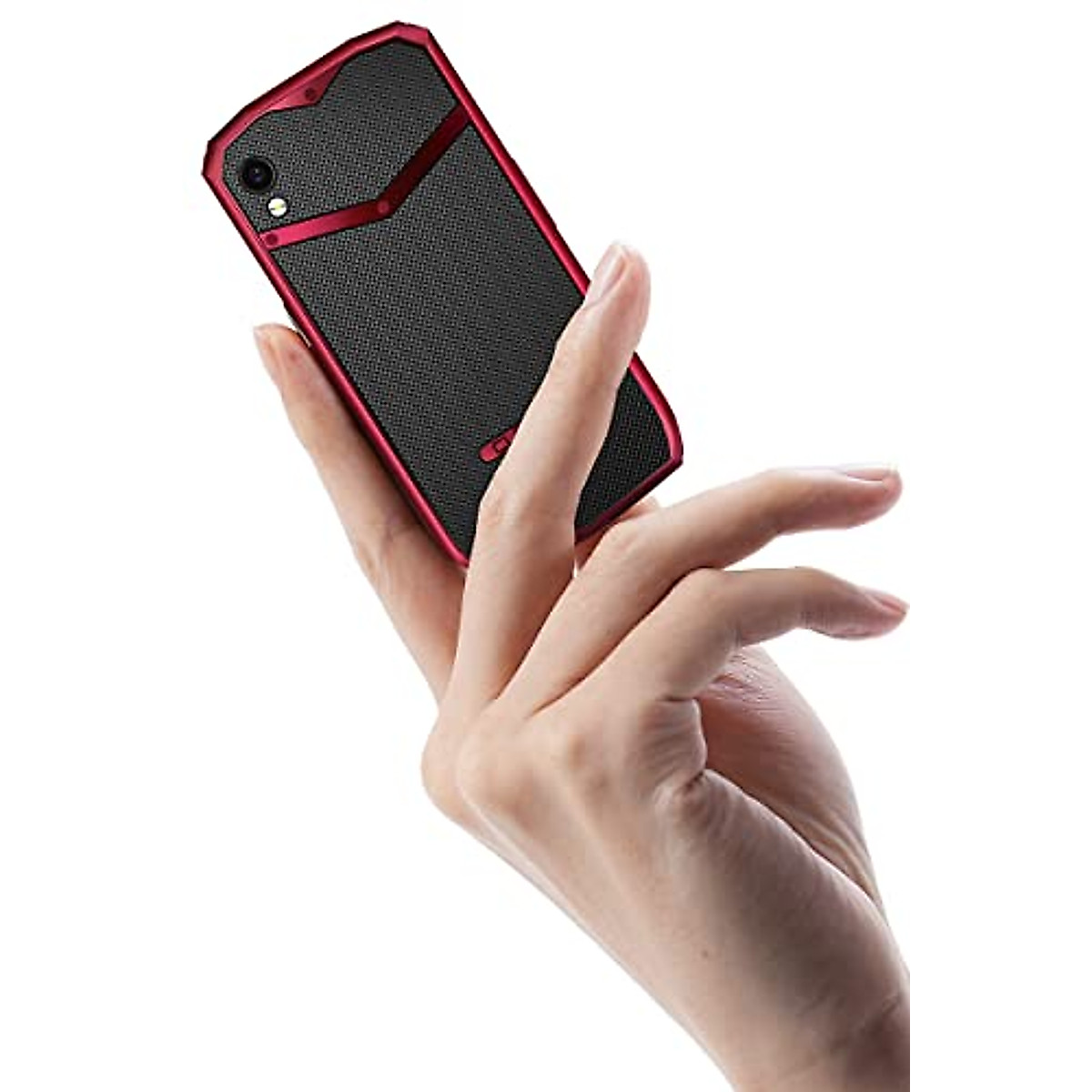 CUBOT Pocket 4.0 inch Mobile Phone, 4G Smartphone SIM Free Phones Unlocked, Android 11 Small Phone,16MP Camera,3000mAh,4GB+64GB/128GB Extension,Face ID/NFC/GPS (Black+Red)