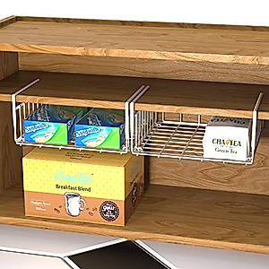 Simple Houseware Under Shelf Basket, White