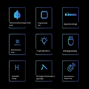 Gaming Keyboard,Retro Punk Typewriter-Style,9 Lighting Effects USB Wired, for PC Laptop Desktop Computer, for Game and Office, Stylish Mechanical Keyboard and Mouse Set E-Sports Game Set (White)