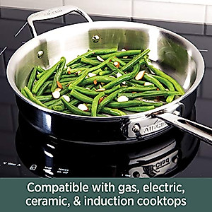 All-Clad D5 5-Ply Brushed Stainless Steel Cookware Set 10 Piece Induction Oven Broil Safe 600F Pots and Pans
