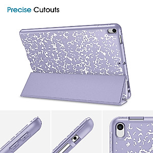 Fintie SlimShell Case for iPad Air 3rd Gen 10.5" 2019 / iPad Pro 10.5 Inch 2017 with Built-in Pencil Holder - Lightweight Smart Stand Soft TPU Back Cover, Auto Wake/Sleep (Composition Book Lilac)