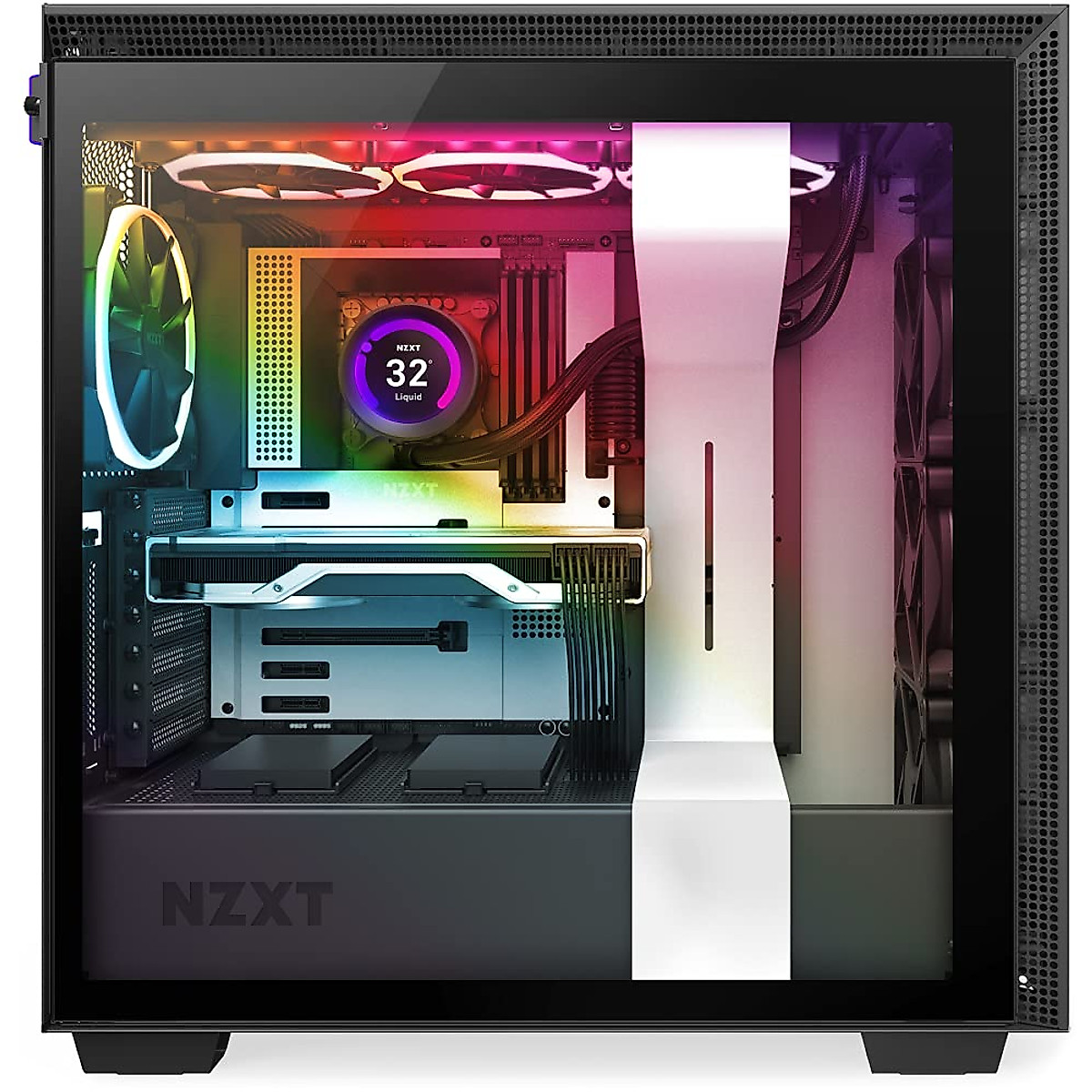 NZXT Kraken Z73 RGB 360mm - RL-KRZ73-R1 - AIO RGB CPU Liquid Cooler - Customizable LCD Display - Improved Pump - Powered by CAM V4 - RGB Connector - Aer RGB 2 120mm Radiator Fans (3 Included) Black