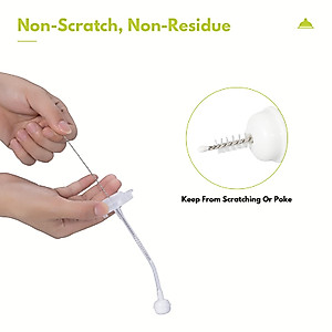 CAREBABYMORE 2 Pack Baby Bottle Brush with 4 Pack Straw Brushes, 10.2" Nylon Brushe with Nipple Cleaner and Stand Suction Cup, Green