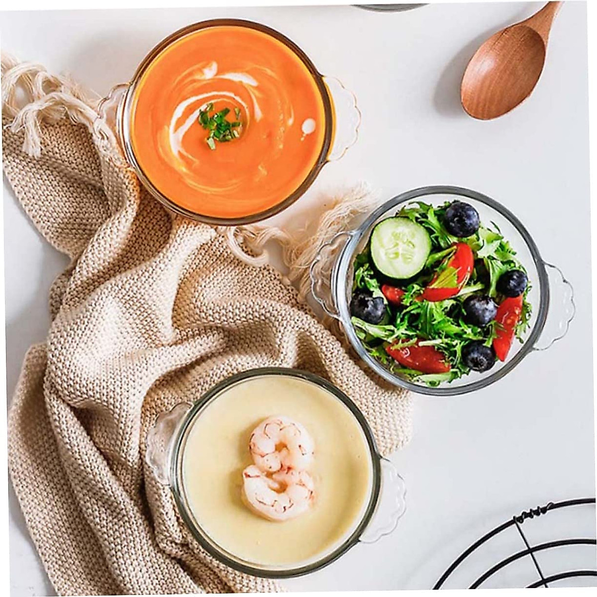 BESTOYARD Egg Steamer 275ml Bowl Glass Kitchen Gadget Kitchen Cooker Food Container Bowls Glass for Microwave Egg Steamer Household Vegetable