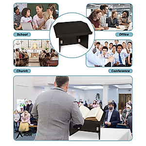 AdirOffice Tabletop Podium, Folding Podium Ideal as a Tabletop Lectern, Black