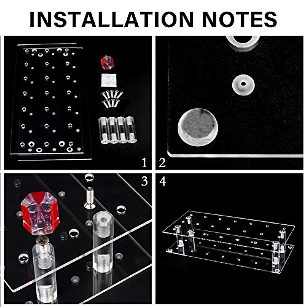 YestBuy Cake Pop Display Stand, 21 Hole Cake Pop Holder, Lollipop Holder for Weddings, Birthday Parties, Anniversaries Gift, Halloween, Christmas Candy Decorative (Clear)