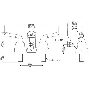 Laguna Brass 2001CP/3210CP/4120CP RV Bathroom and Tub Faucet with Matching Hand Shower Combo Chrome Finish