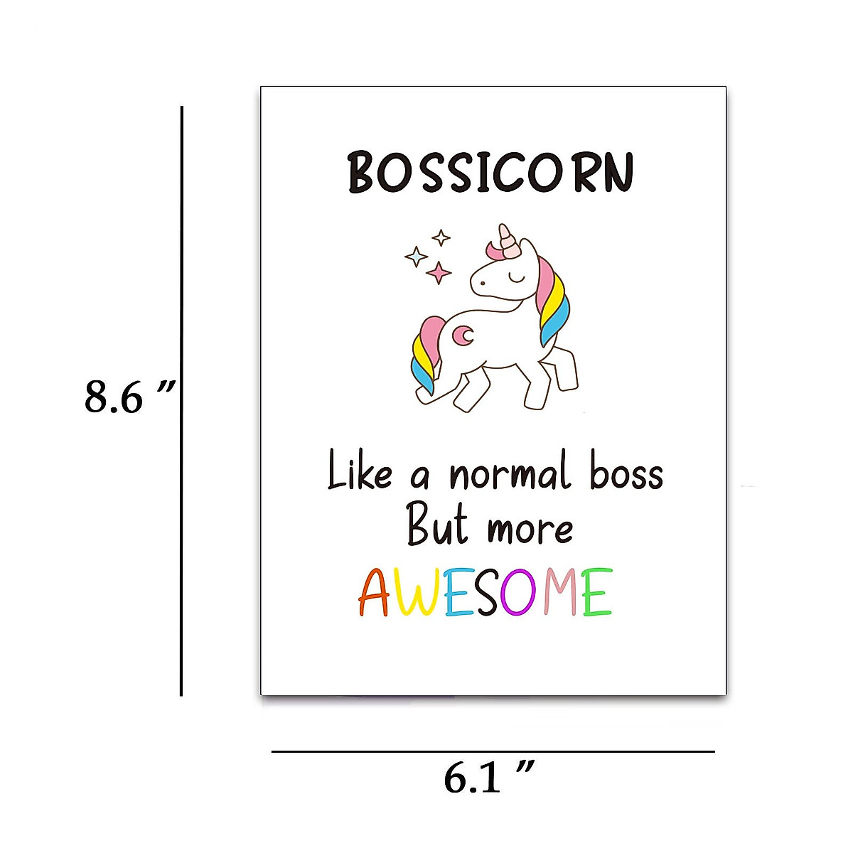 Dapofajo Boss Card, Appreciation Card for Boss, Birthday Card for Boss, Gift for Boss, Happy Boss's Birthday Card