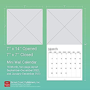 Golden Retriever Puppies | 2023 7 x 14 Inch Monthly Mini Wall Calendar | BrownTrout | Animals Dog Breeds Puppy DogDays