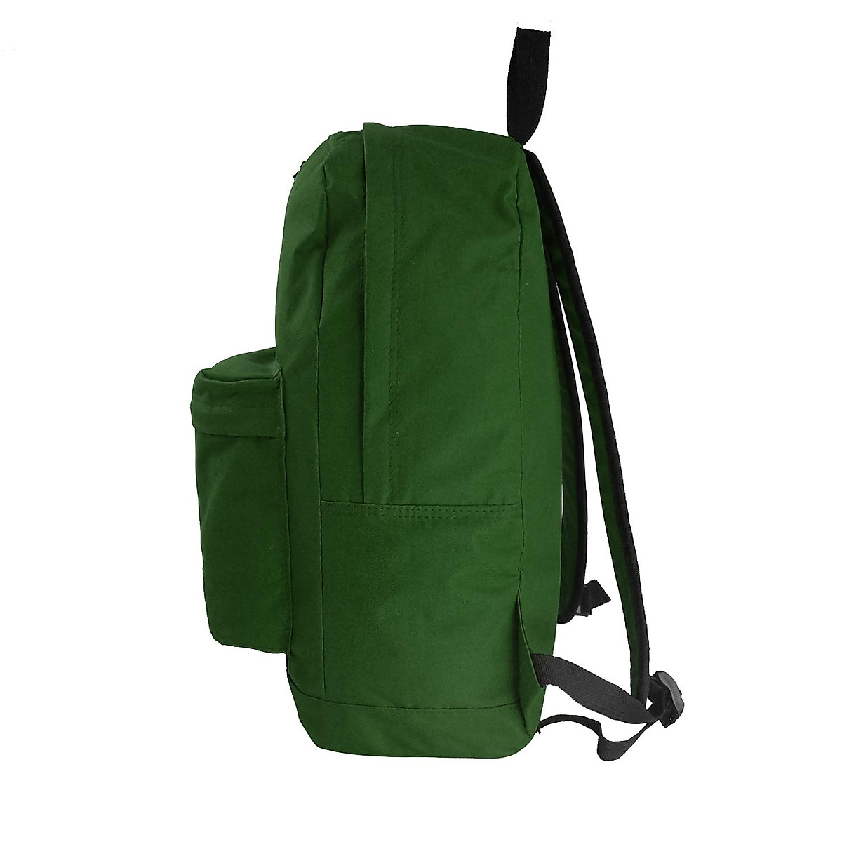 K-Cliffs Basic Backpack Classic Simple School Book Bag Student Daily Daypack 18 Inch (Green)