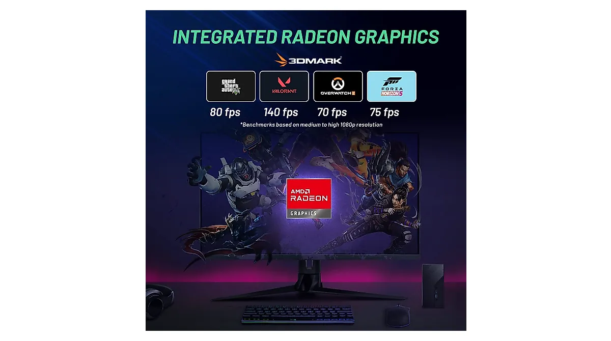 Skytech Gaming Mini PC X1 Gaming PC Desktop – AMD Ryzen 5 5600G 3.9 GHz ...