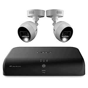 Lorex D4K2AD-82-C883 4K 8-Channel 2TB Wired DVR System with 2X Active Deterrence Bullet Cameras