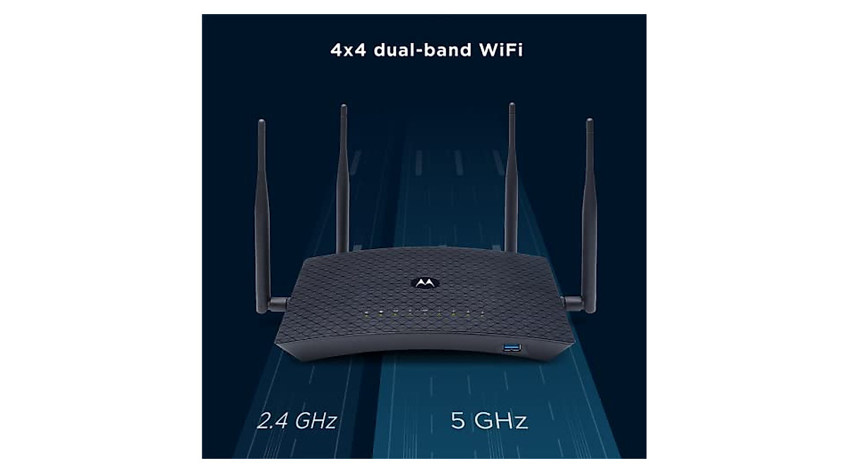 Motorola AC2600 Router - Fast, Extended Range WiFi 4x4 Gigabit