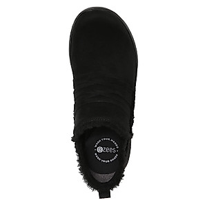 BZees Womens Glide Slip-On Ankle Boot Black 6.5 M