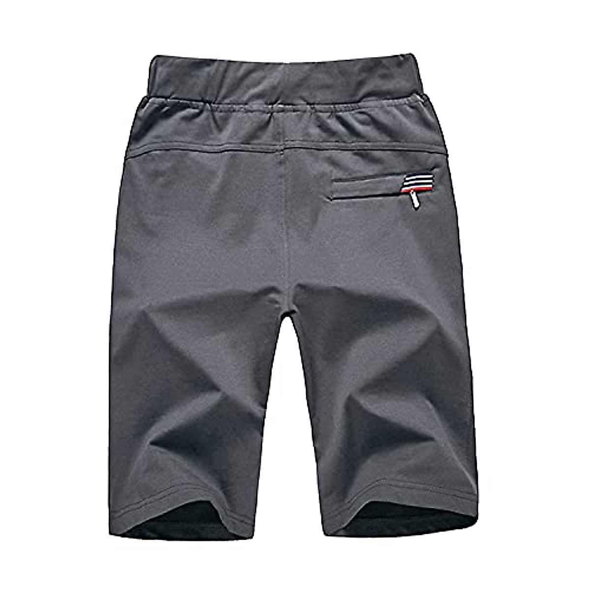 Mens Casual Workout Drawstring Shorts Comfortable Cotton Elastic Waist Jogger Short Gym Running Shorts with Pockets (Grey,Large)