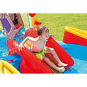 Intex Rainbow Ring Inflatable Play Center, 117" X 76" X 53", For Ages 2+