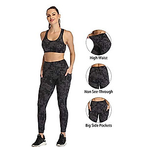 Amazon Essentials Women's High Waisted Yoga Leggings, 1364-ink Print, Small