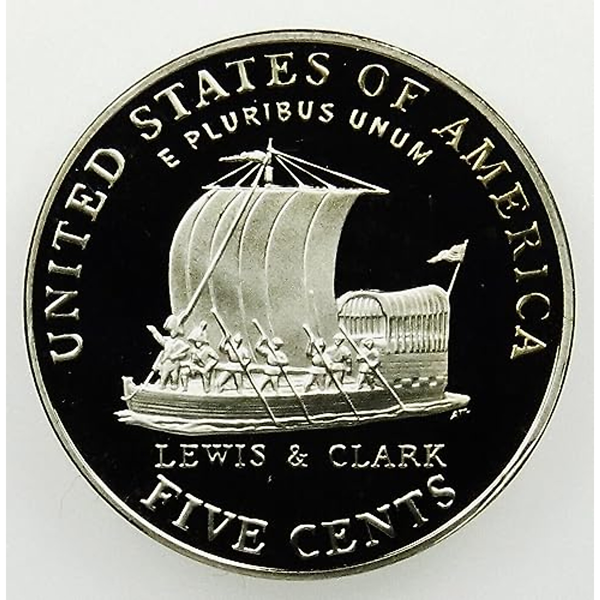 2004 S Deep Cameo Proof Jefferson Nickels Set of 2 coins - Lewis and Clark Keelboat and Louisiana Purchase Peace - 5c US Mint DCAM